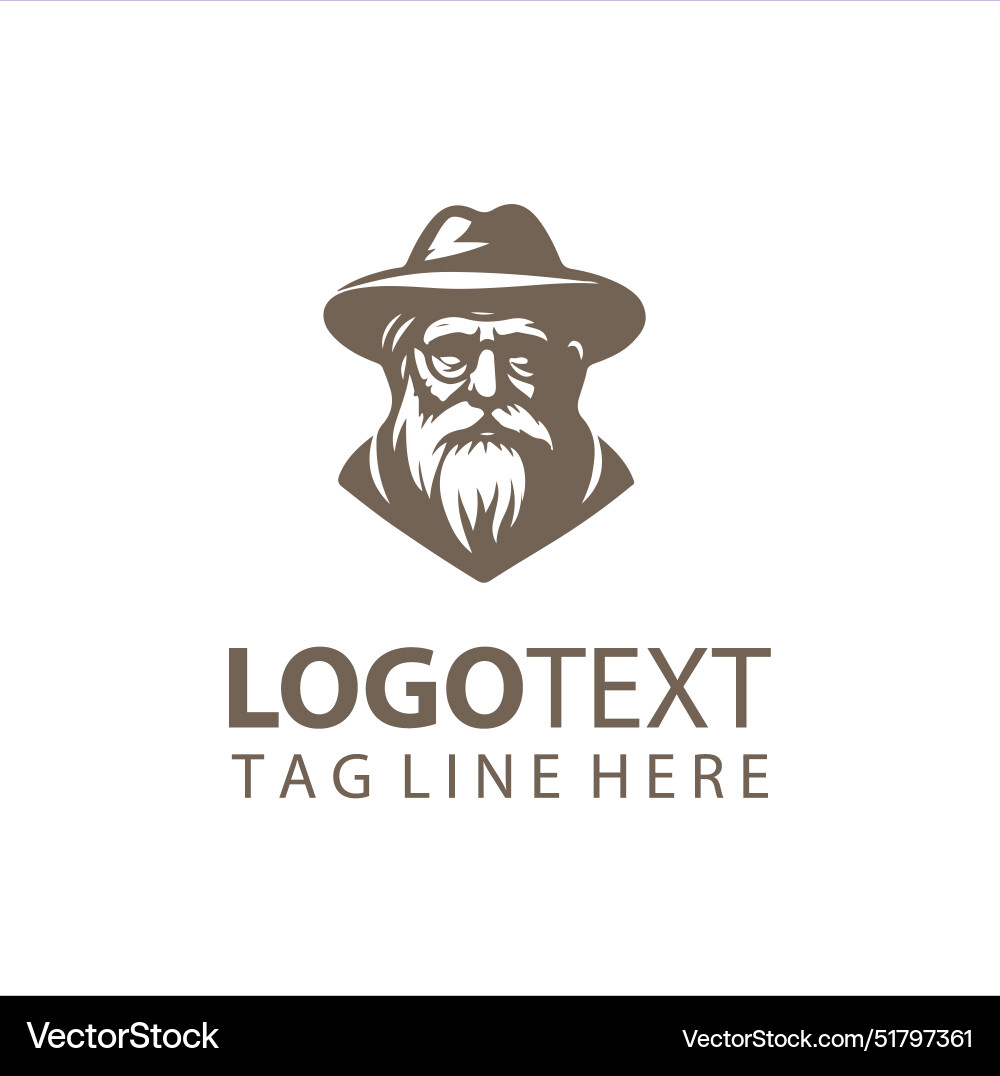 Wise old man logo Royalty Free Vector Image - VectorStock