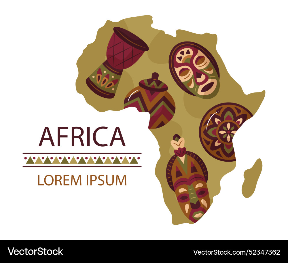 Africa map logo template Royalty Free Vector Image