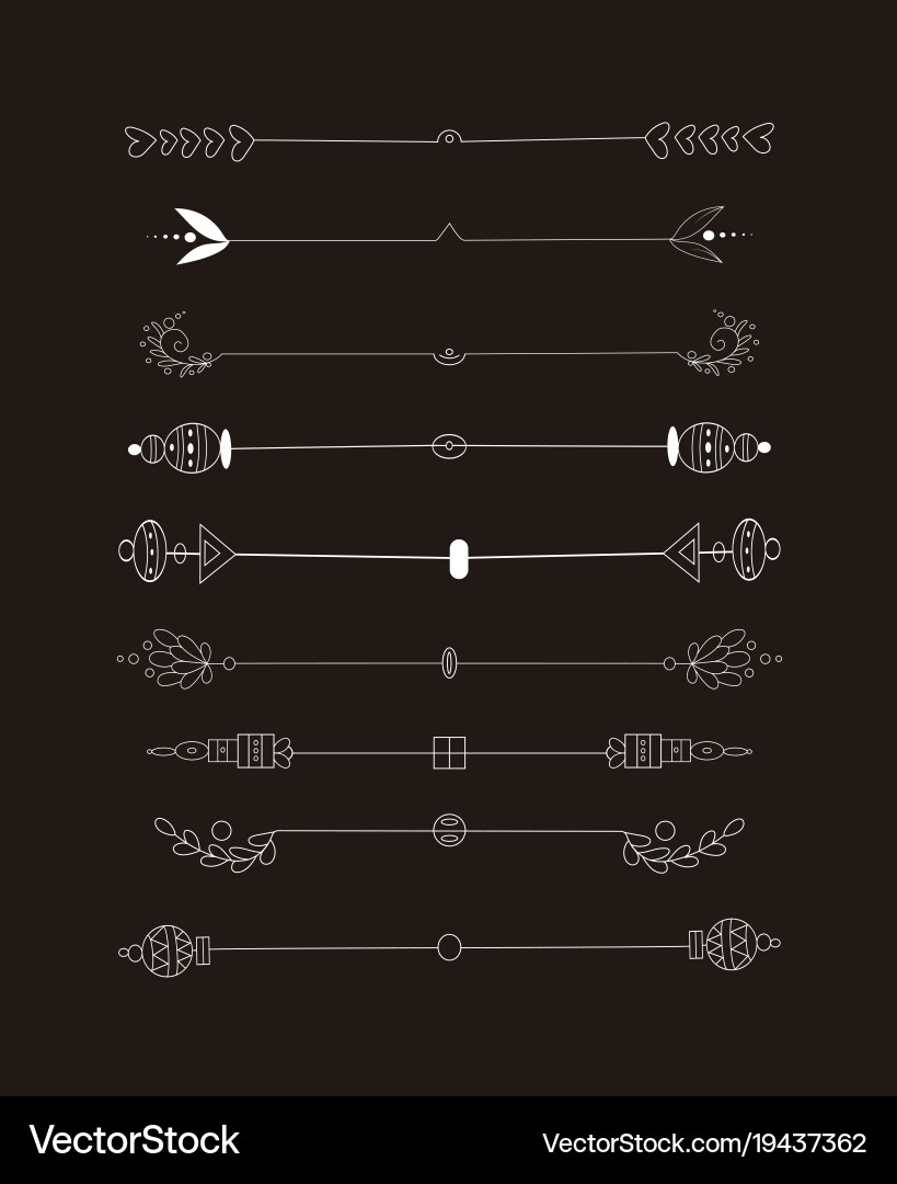 Divider set Royalty Free Vector Image - VectorStock
