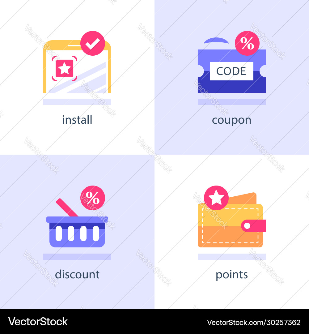 Download and install application on smartphone Vector Image