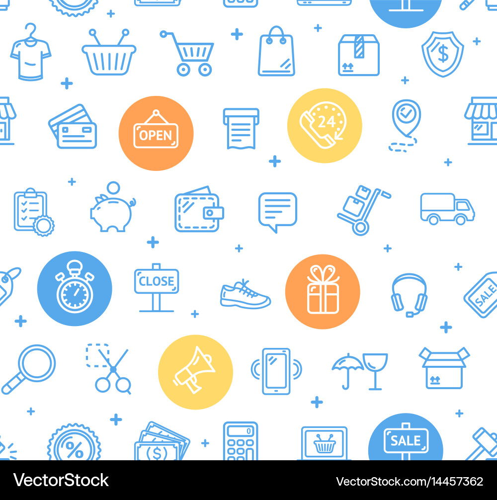 Ecommerce online service pattern background Vector Image