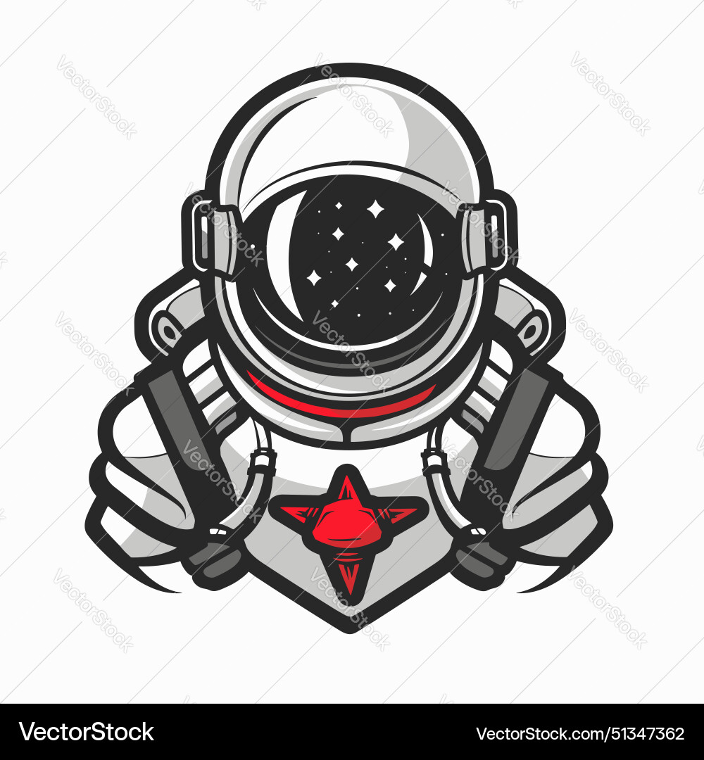 Esport logo astronaut spaceman icon sticker Vector Image