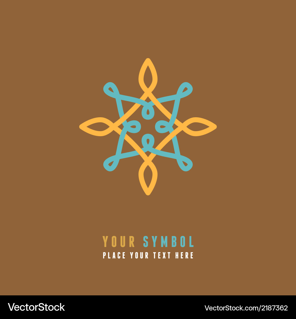 Floral Monogram Outline Royalty Free Vector Image