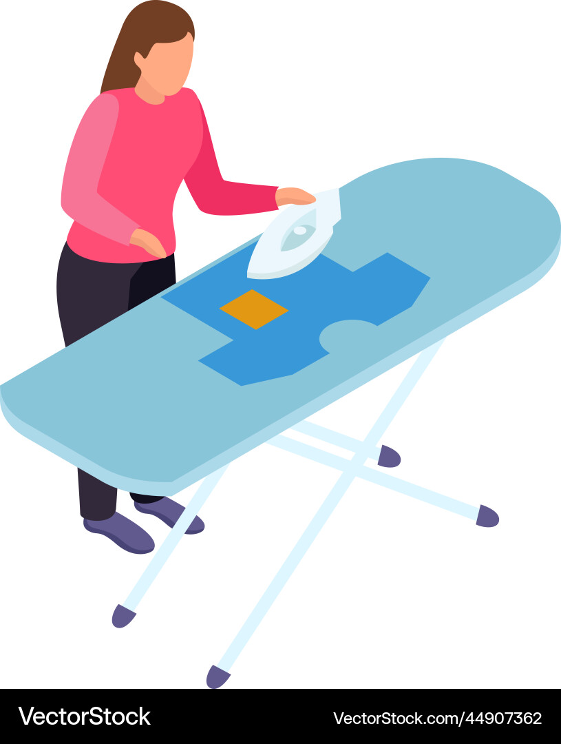 Ironing isometric Royalty Free Vector Image - VectorStock