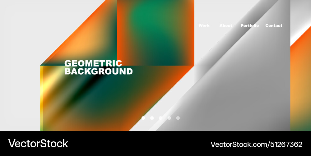 Minimal geometric web site page template design Vector Image
