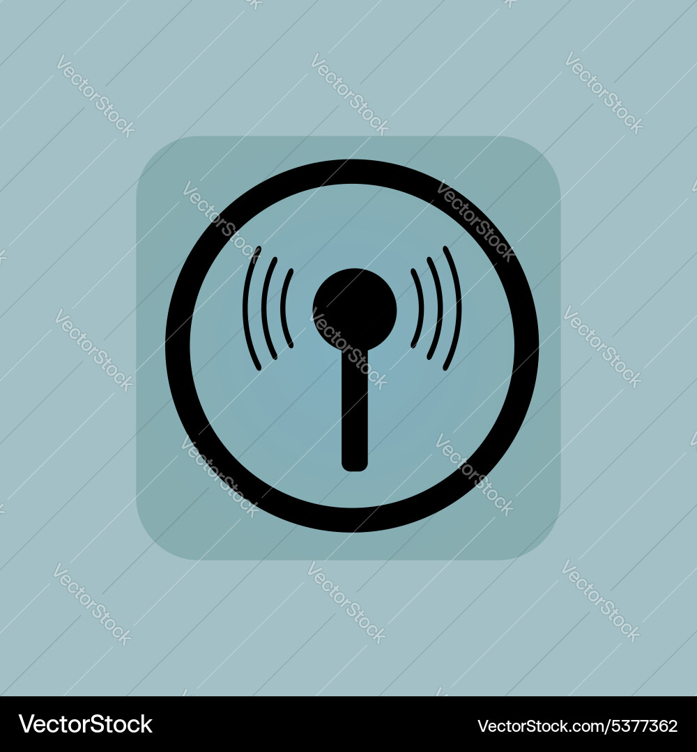 Pale blue signal sign Royalty Free Vector Image