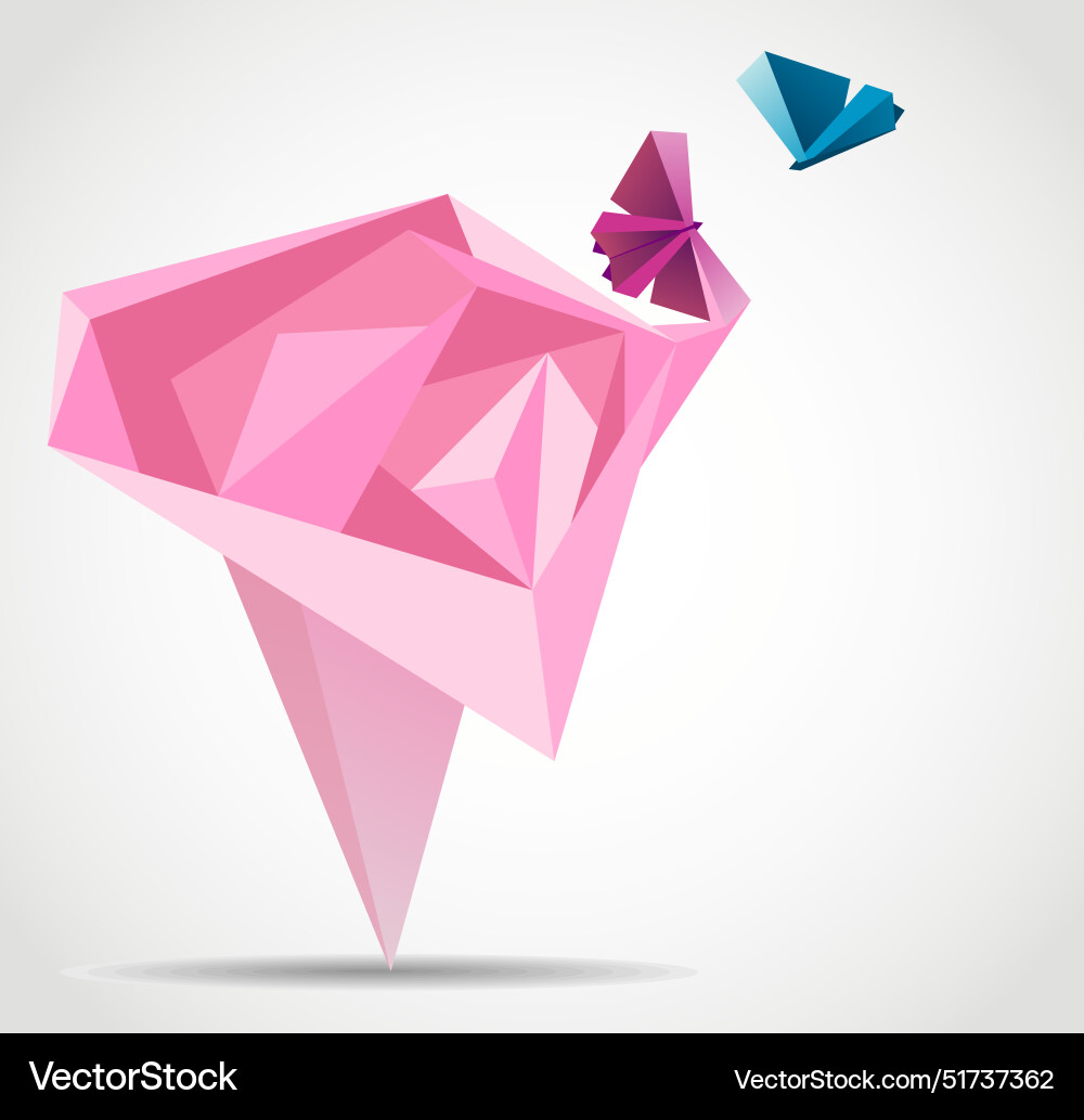 Paper rose Royalty Free Vector Image - VectorStock