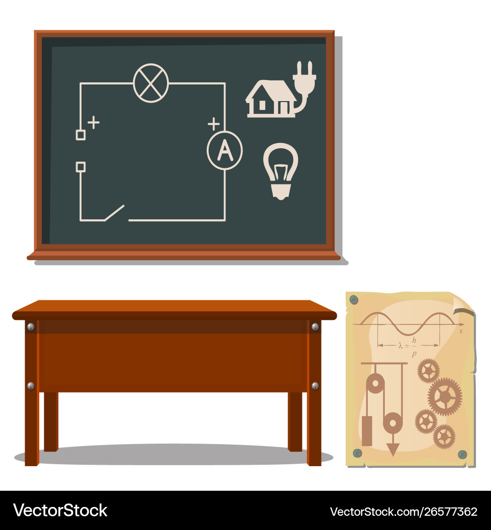Simplest electronic circuit drawn Royalty Free Vector Image