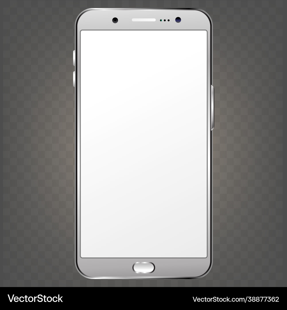 Smartphone phone with blank screen isolated Vector Image