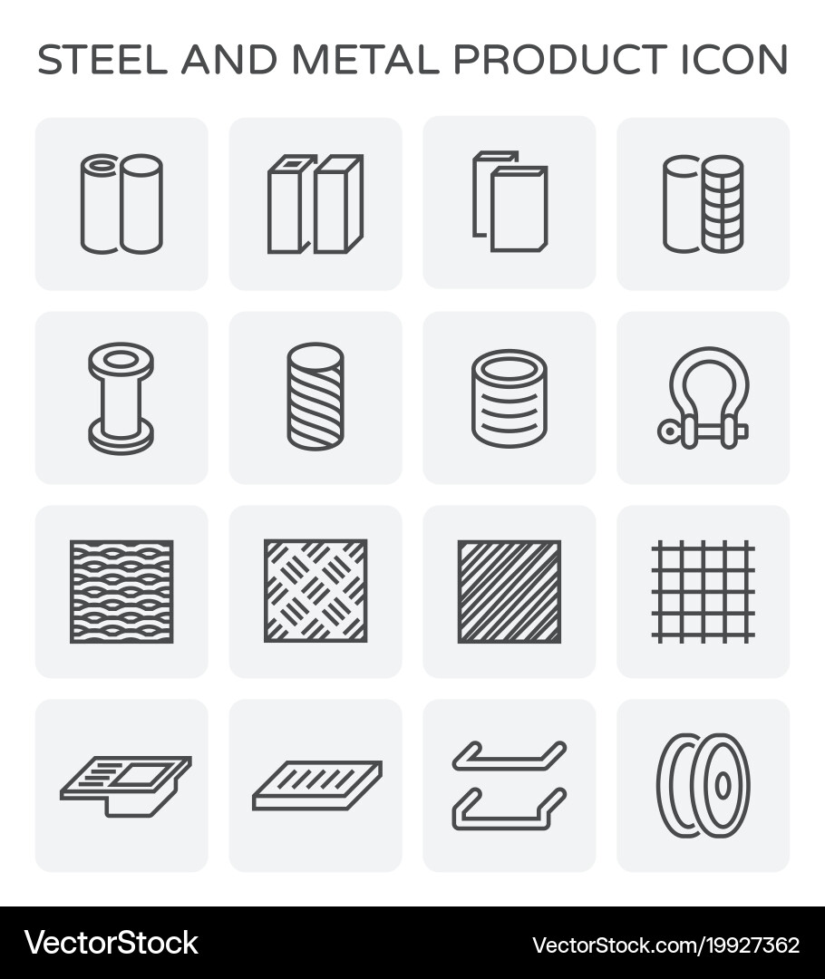 Steel metal product Royalty Free Vector Image - VectorStock