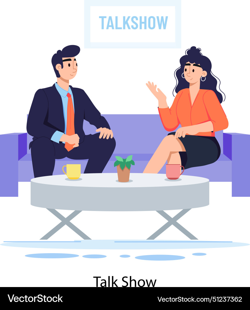 Talk show Royalty Free Vector Image - VectorStock