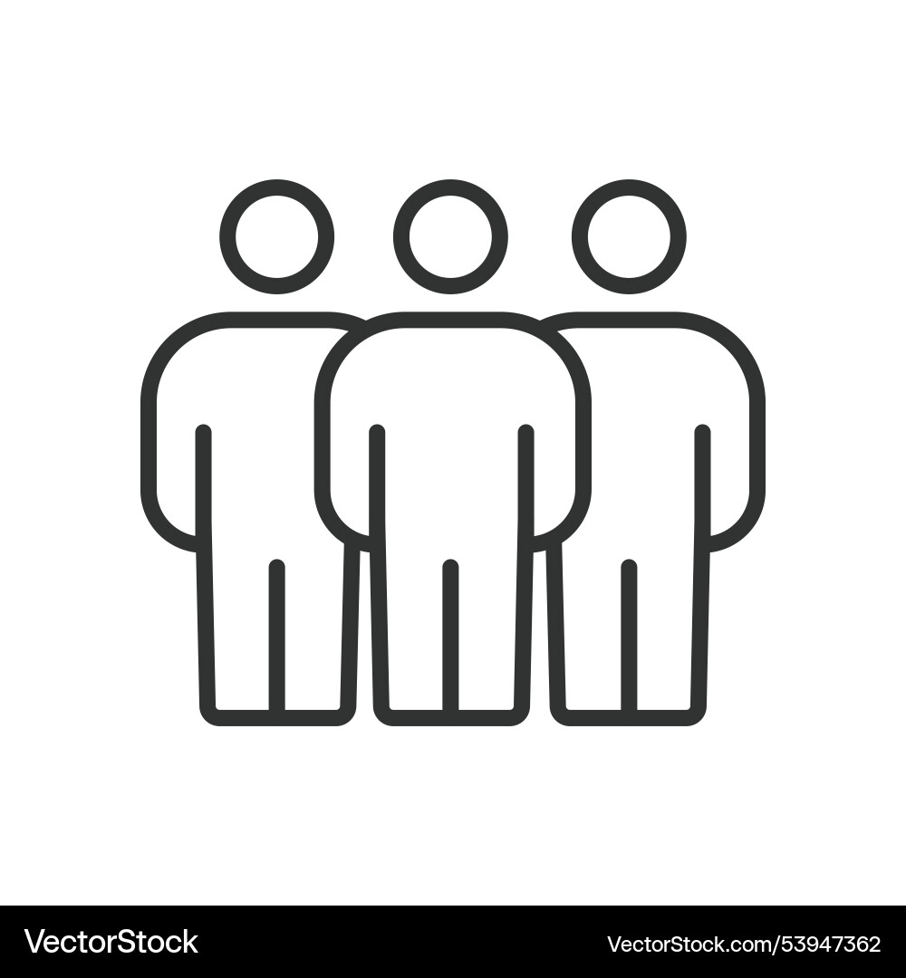 Team group people in line design Royalty Free Vector Image