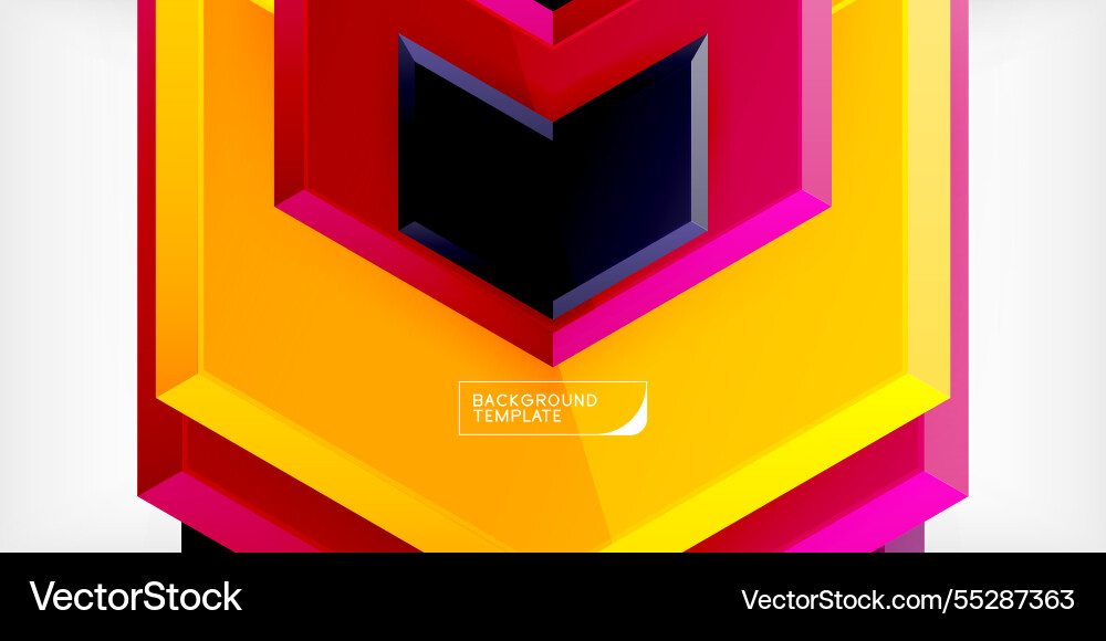 3d arrow techno design template Royalty Free Vector Image