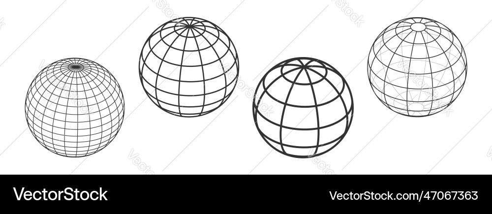 Classic Wireframe Globe Royalty Free Vector Image