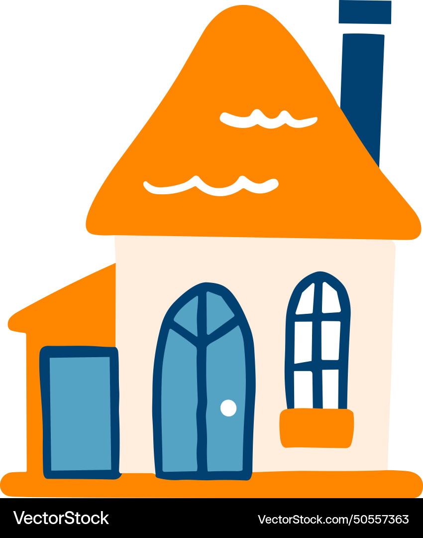 Home flat style isolate on background Royalty Free Vector