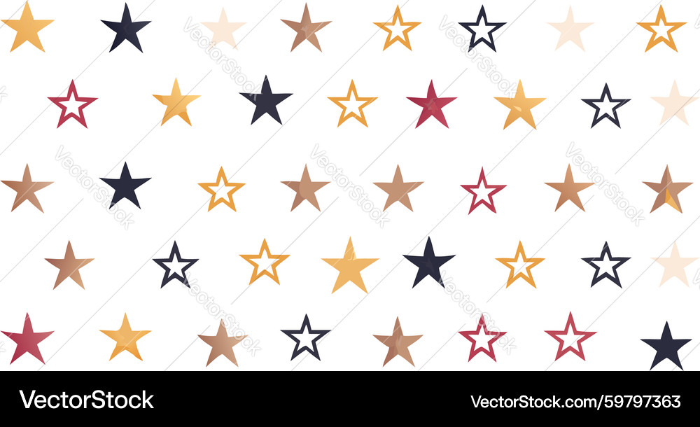 Playful Star Outline Pattern – Royalty-Free Vector | VectorStock