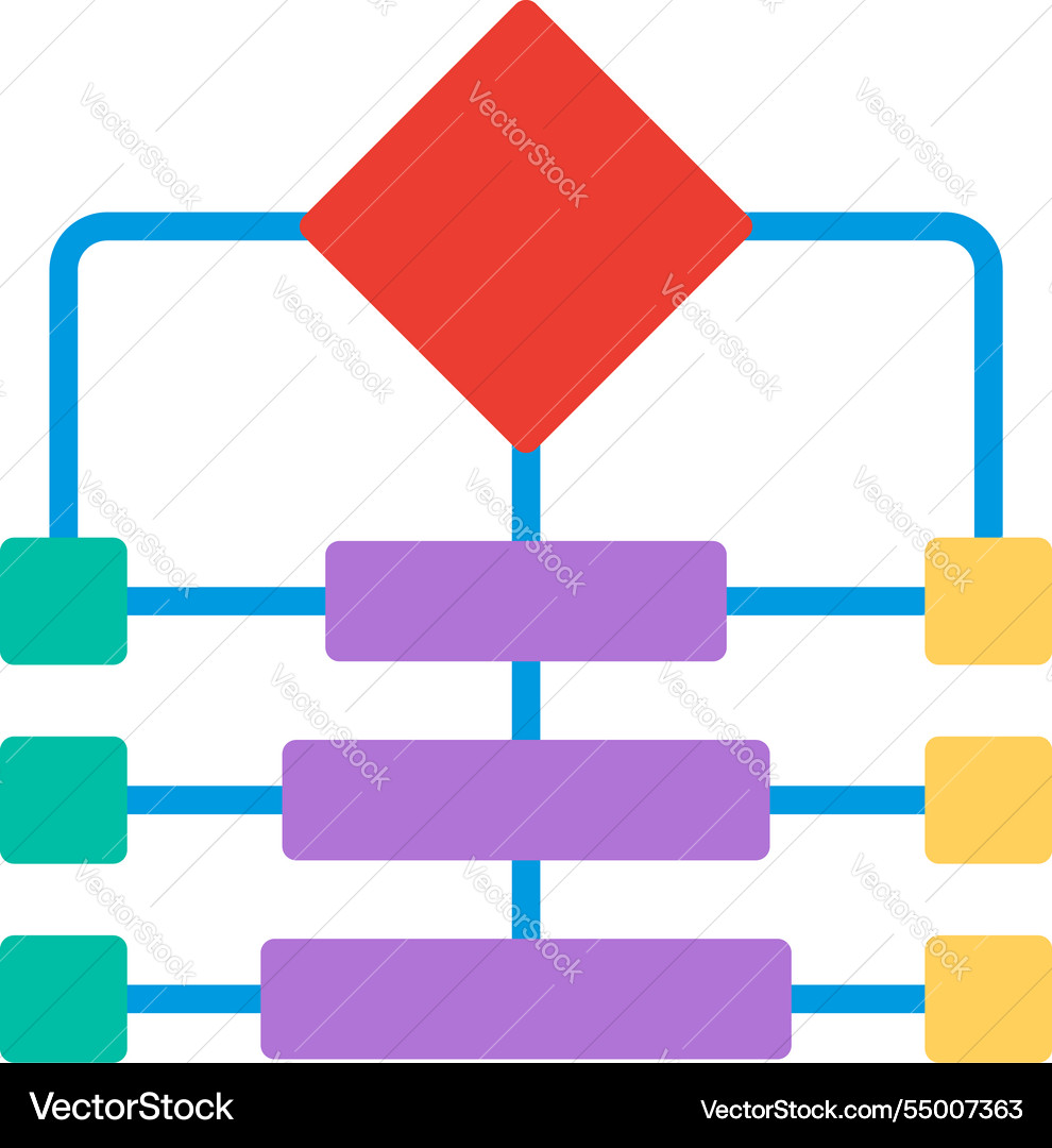 Protocol flat icon design Royalty Free Vector Image