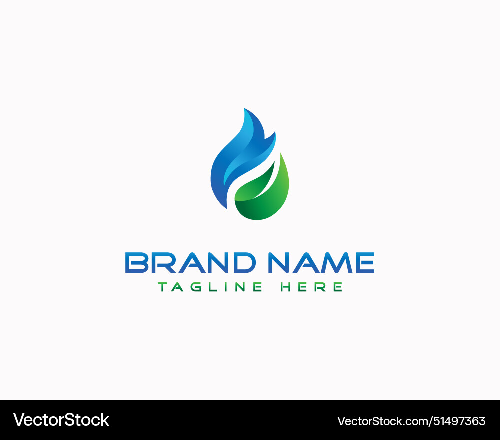 Water droplet logo design concept Royalty Free Vector Image