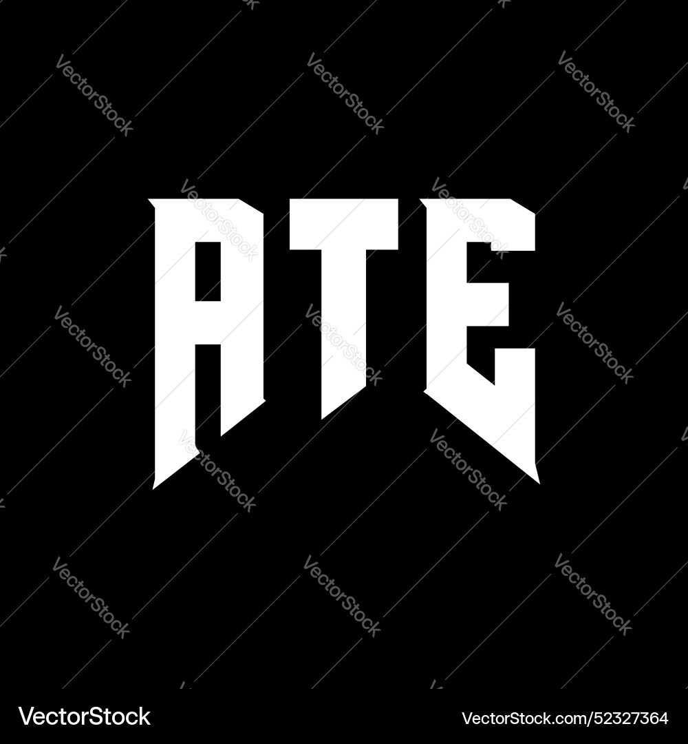 Ate letter logo design for technology company Vector Image