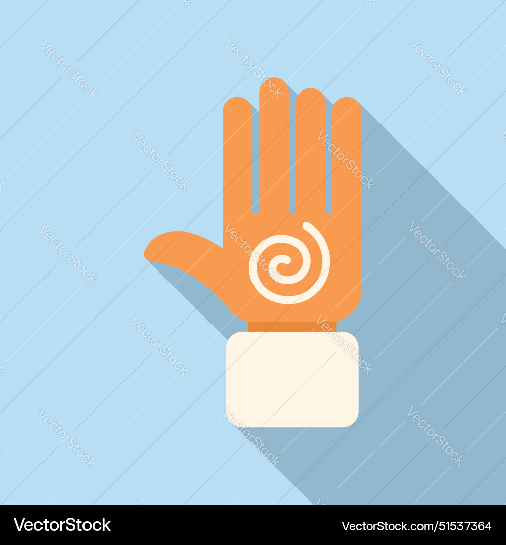 Hand showing hypnosis spiral icon Royalty Free Vector Image