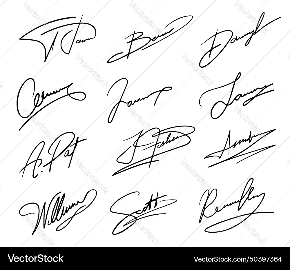 Handwritten Signature Set - Business & Personal