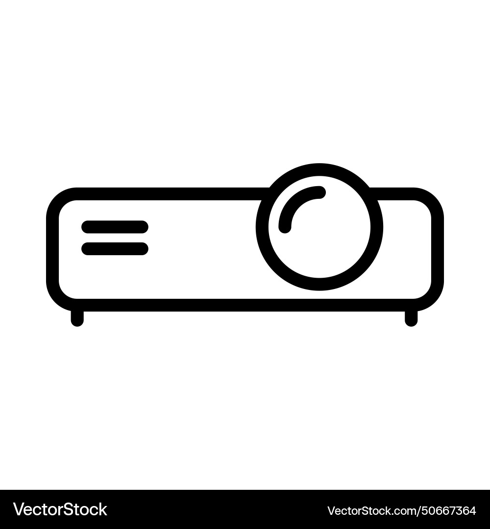 Projector outline icon isolated Royalty Free Vector Image