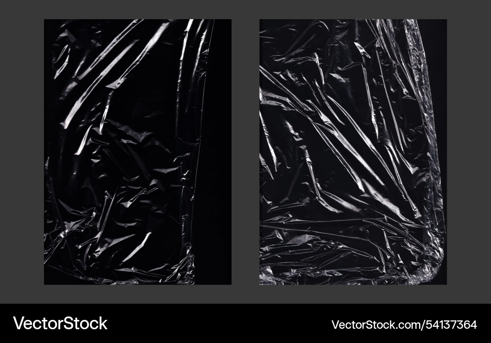 Texture of plastic film set Royalty Free Vector Image
