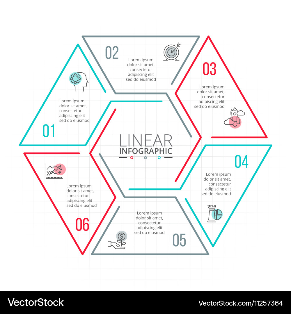 Thin line flat element for infographic Royalty Free Vector
