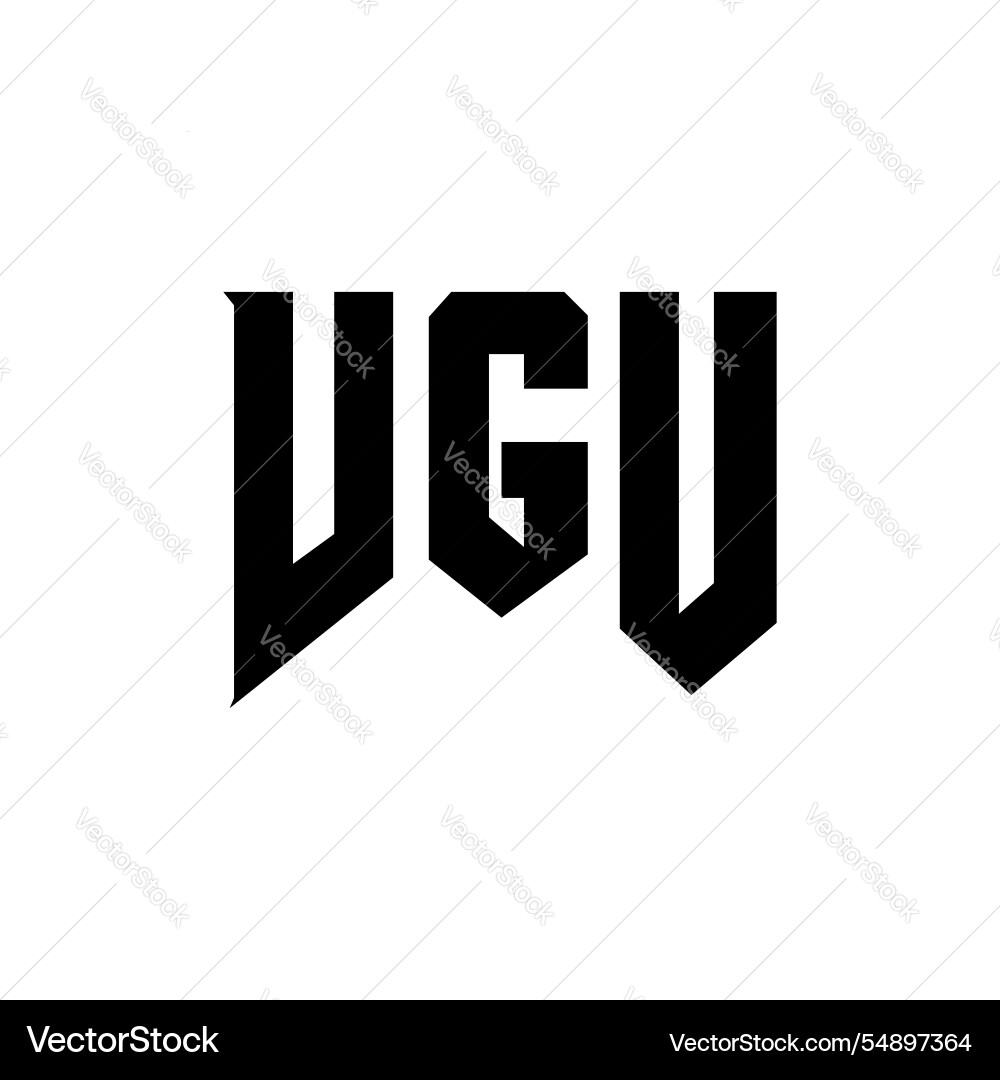 Vgu letter logo design for technology company Vector Image