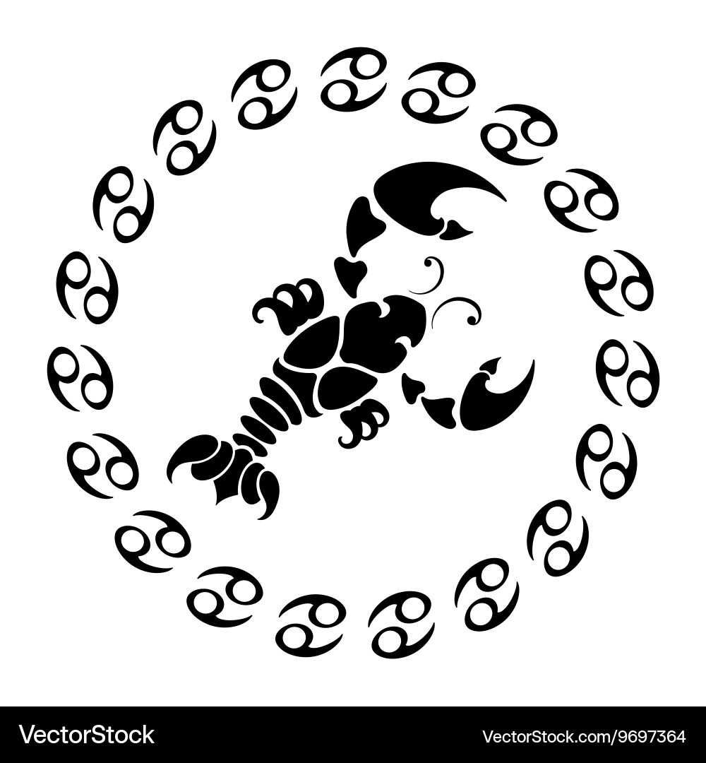 Zodiac sign cancer Royalty Free Vector Image - VectorStock