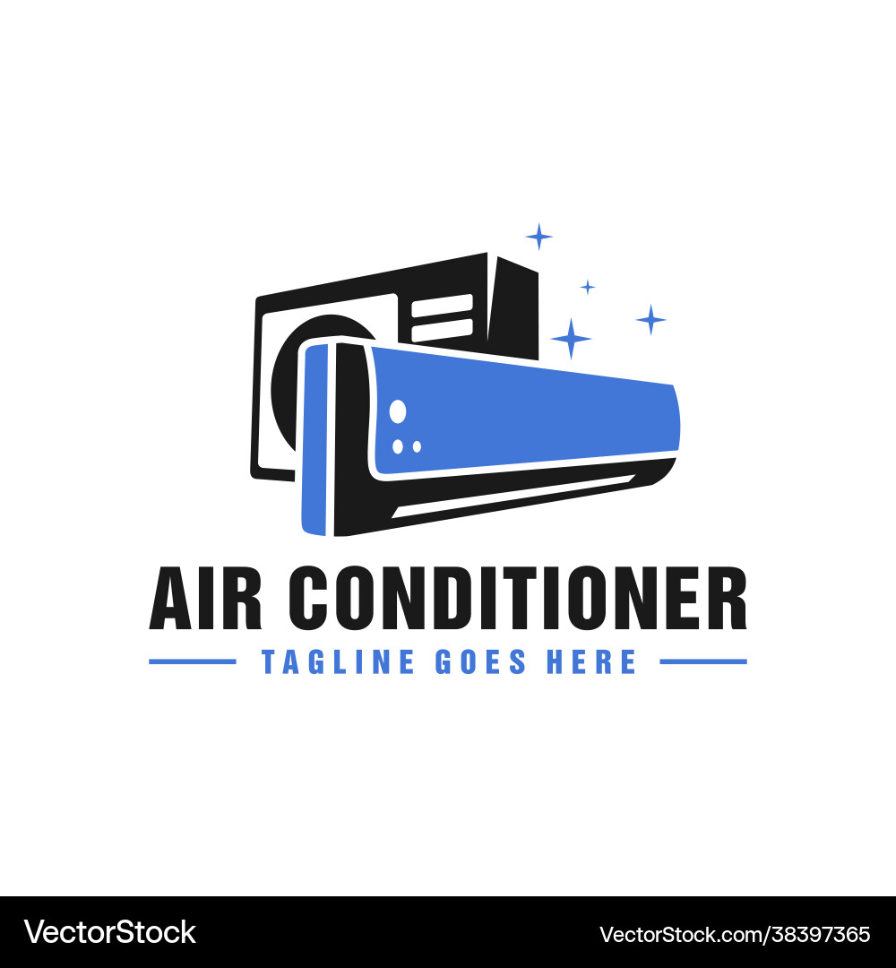 Air conditioning repair logo Royalty Free Vector Image