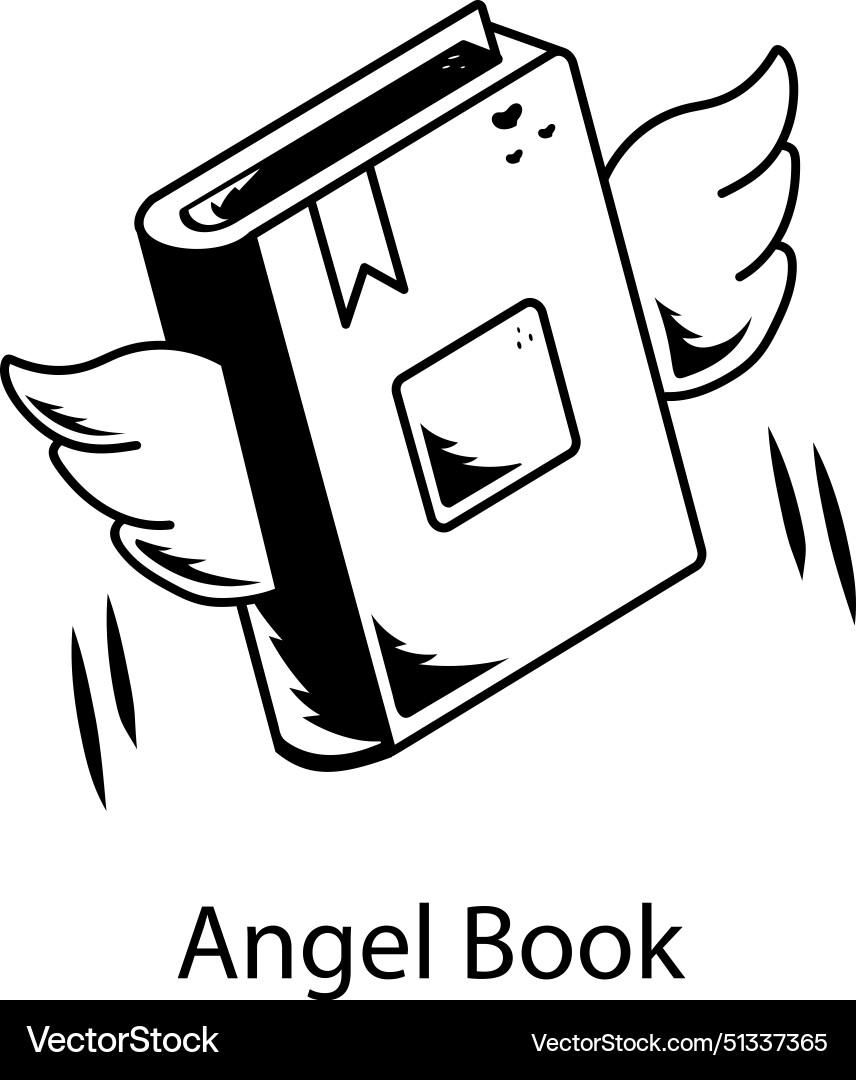 Angel book Royalty Free Vector Image - VectorStock