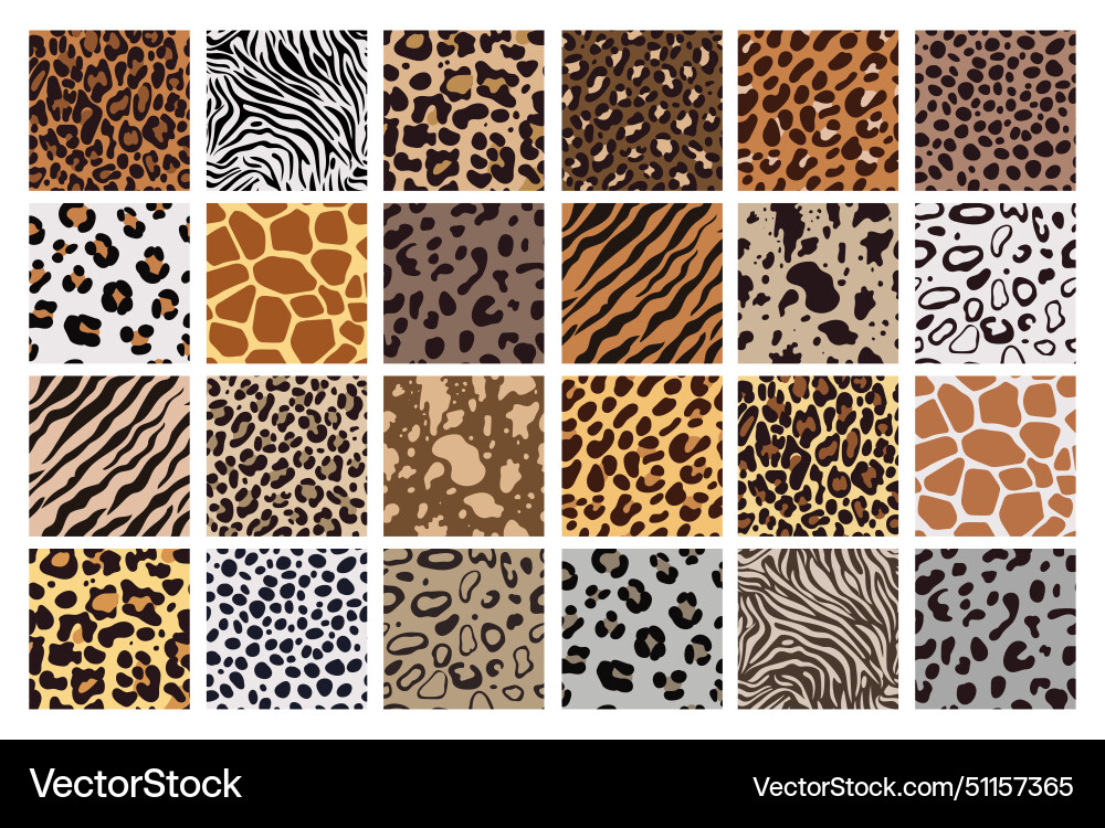 Animal print safari patterns tiger skin texture Vector Image