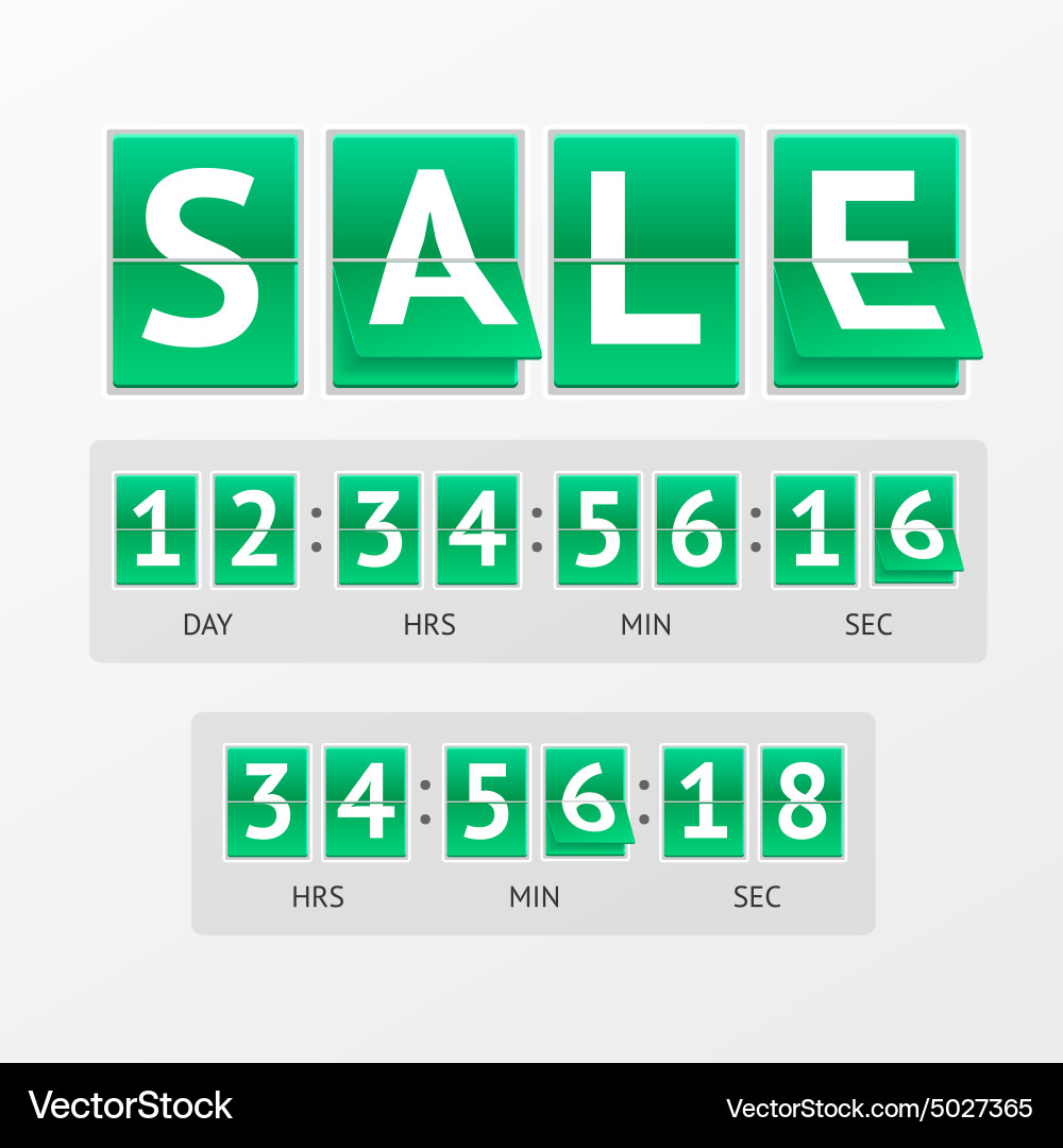 Countdown timer sale Royalty Free Vector Image