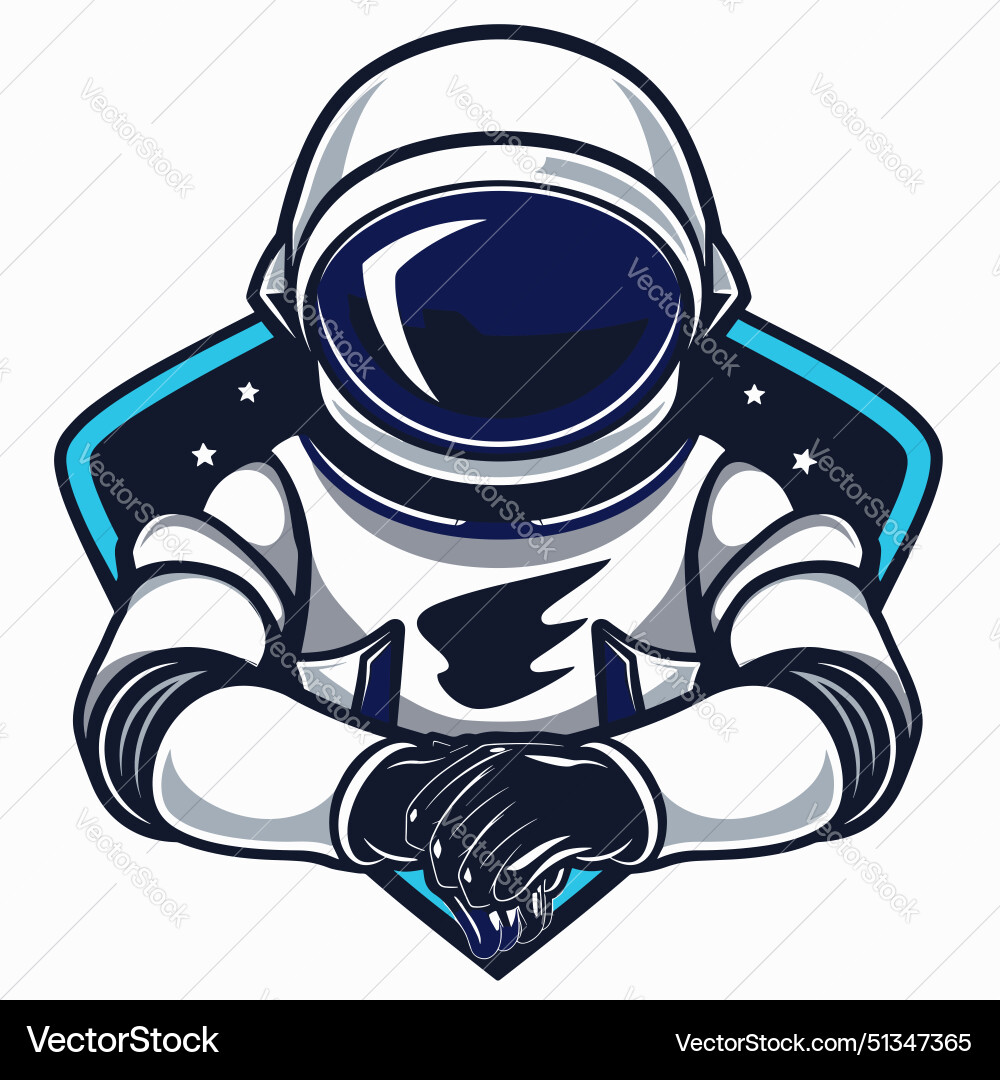 Esport logo astronaut spaceman icon sticker Vector Image