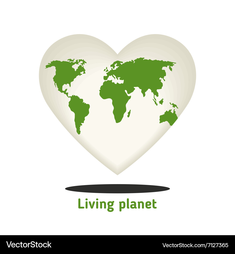 Green heart Royalty Free Vector Image - VectorStock
