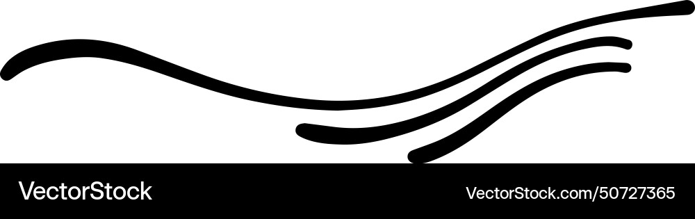 Hand drawn curly swish icon paint brush design Vector Image