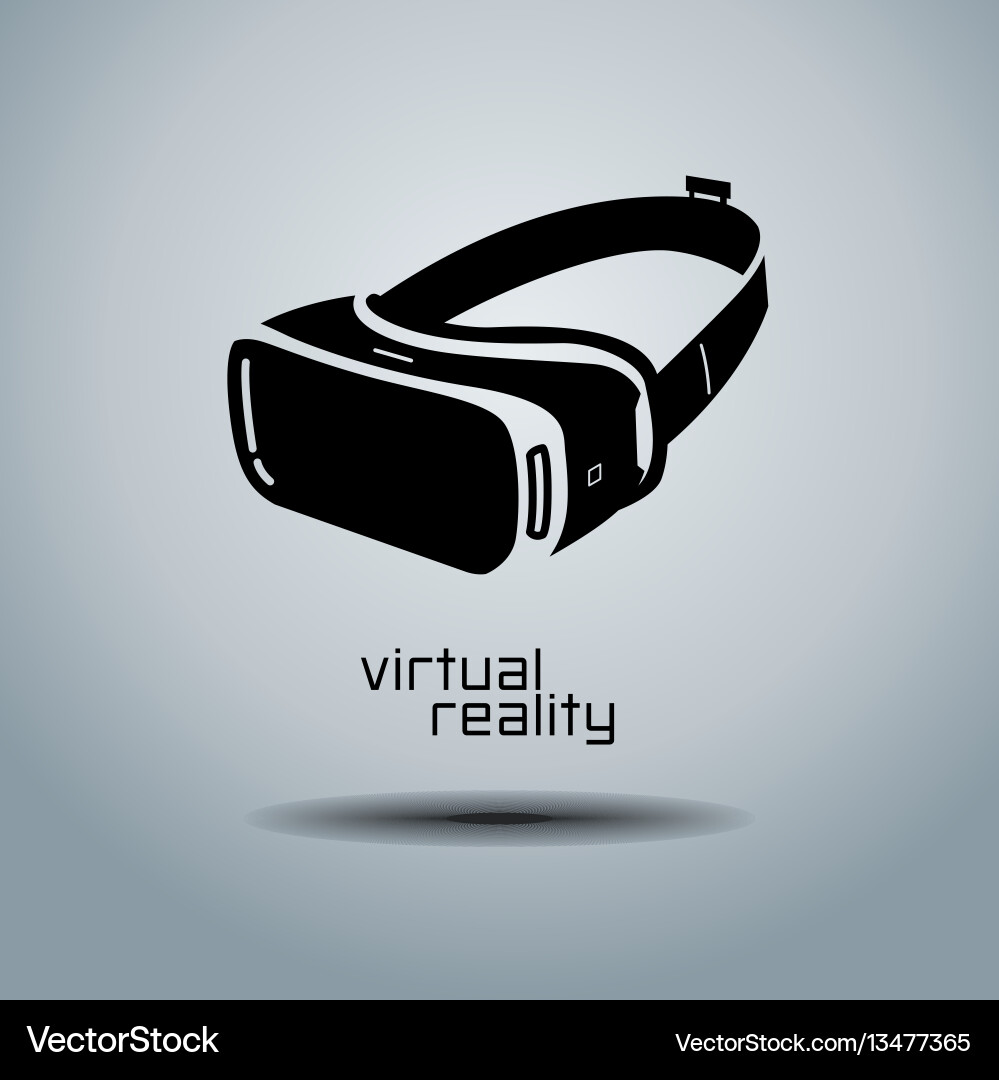 VR Headset Icon - Modern Flat Style Royalty Free Vector