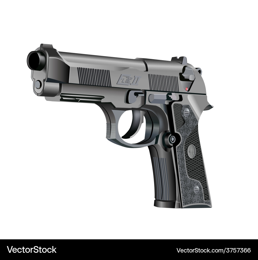 Beretta Elite II Handgun Royalty Free Vector Image