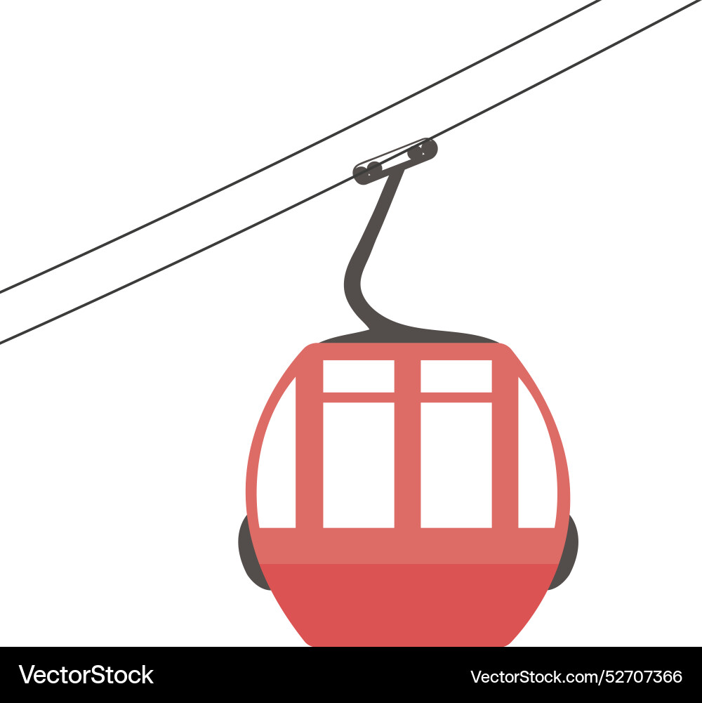 Cable car red cabin (52707366) – Royalty-Free Vector | VectorStock