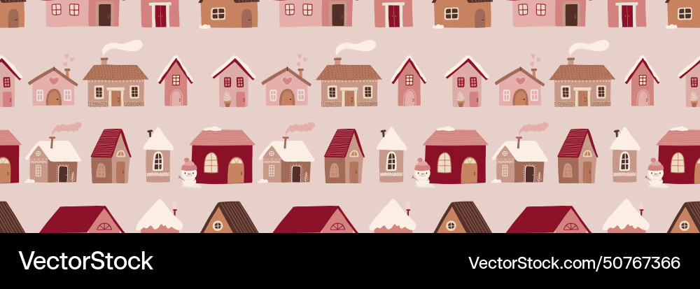Cute decorated christmas tree house Royalty Free Vector