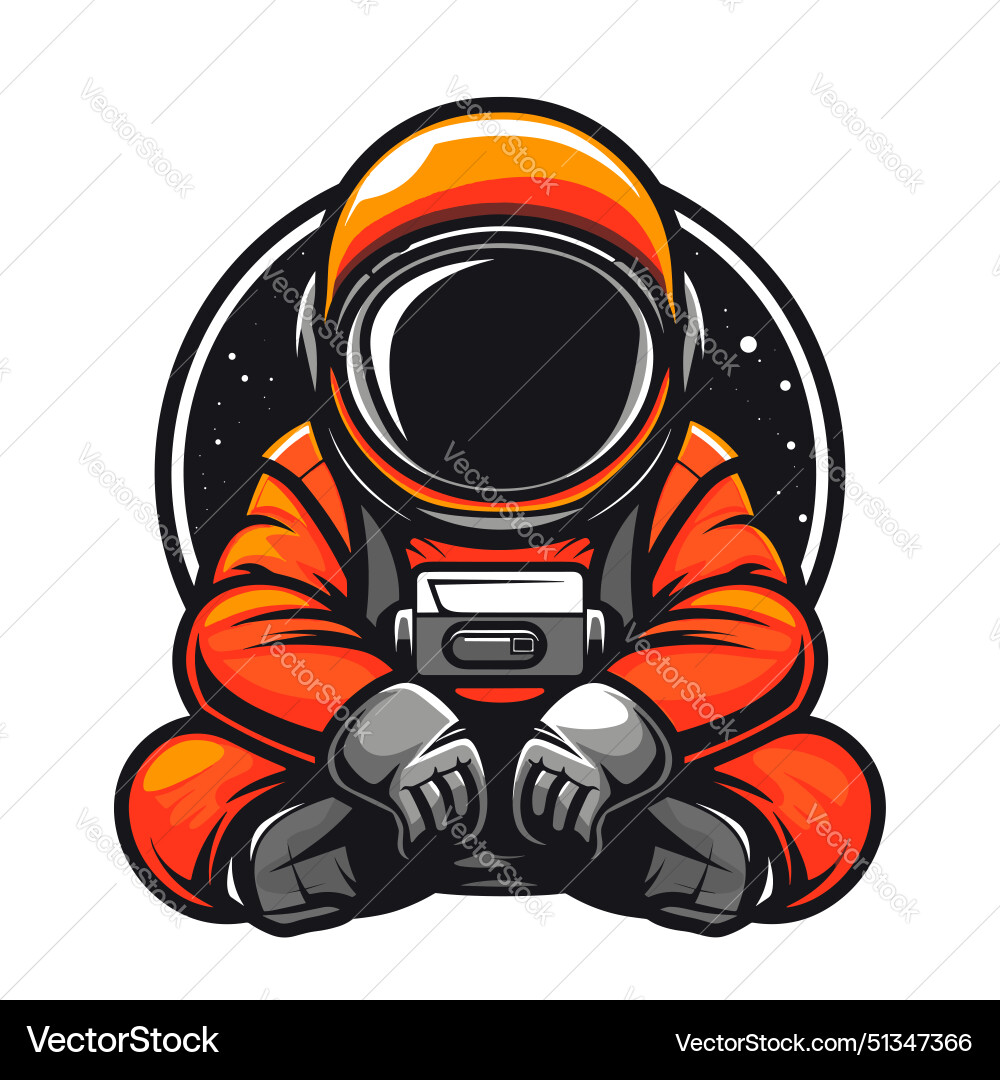 Esport logo astronaut spaceman icon sticker Vector Image