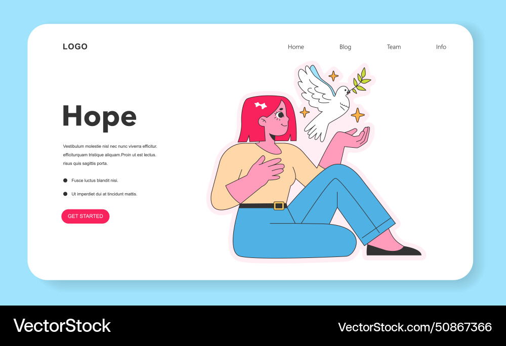 Hope concept Royalty Free Vector Image - VectorStock