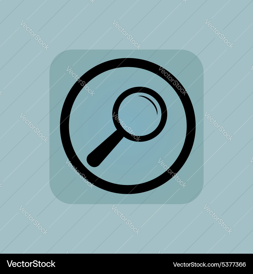 Pale blue search sign Royalty Free Vector Image