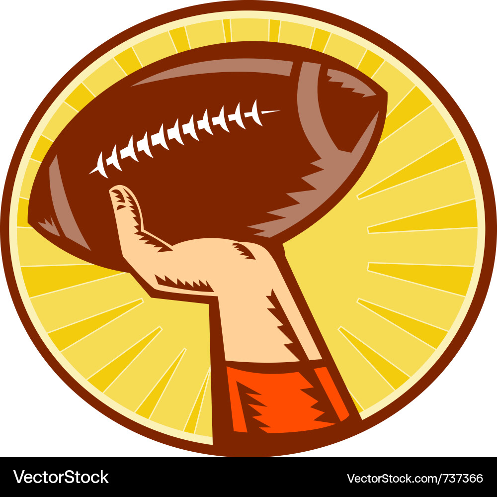 Retro Football Catch Royalty Free Vector Image