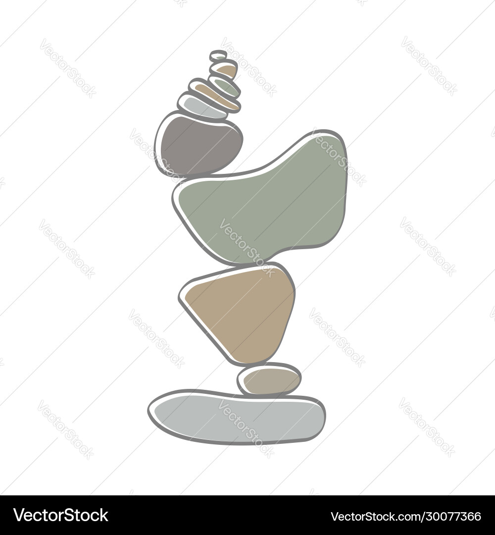 Stone balance logo Royalty Free Vector Image - VectorStock