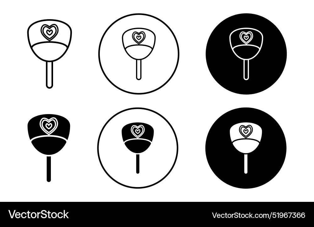 Uchiwa fan icon mark set symbol for web Royalty Free Vector