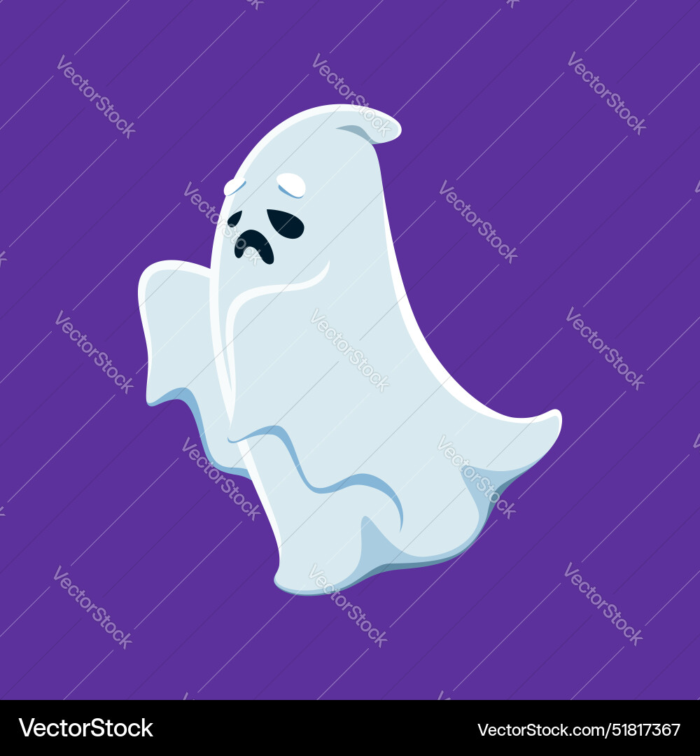 Cartoon halloween ghost character spook Royalty Free Vector