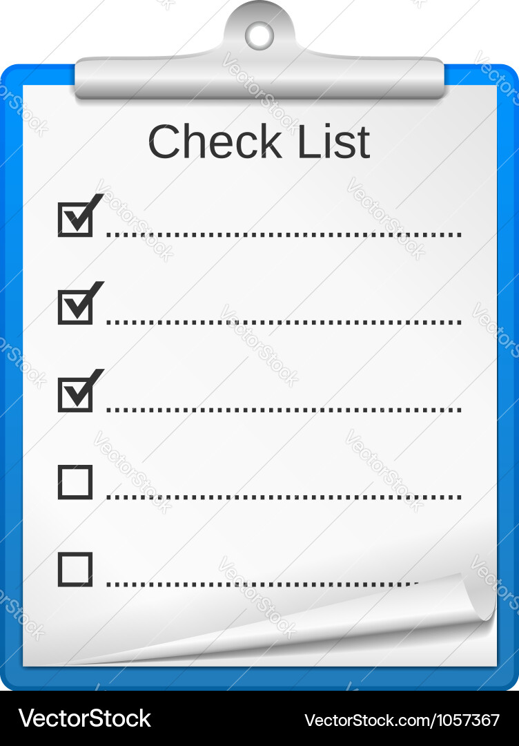 Check list Royalty Free Vector Image - VectorStock