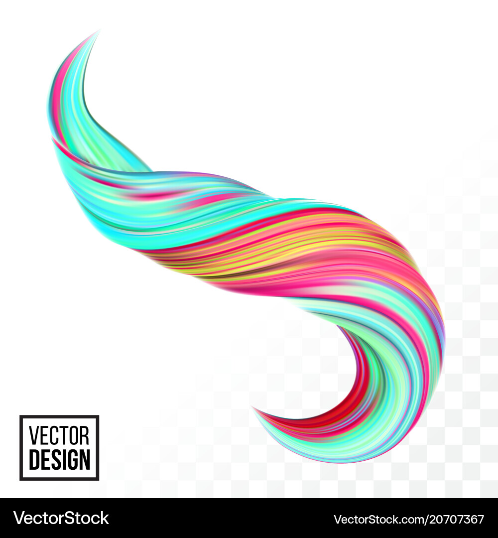 Color paint 3d wave twist green background Vector Image